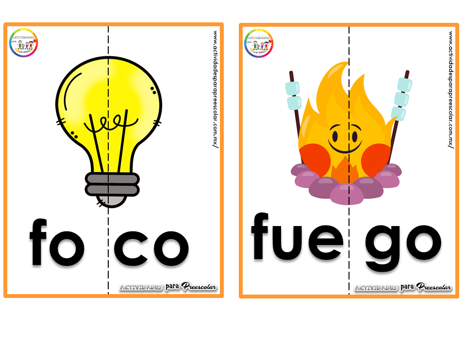 Tarjetas de Sílabas